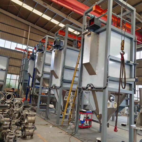 What's the integrated dumping station for bags | Eversun,Mesin pengayak